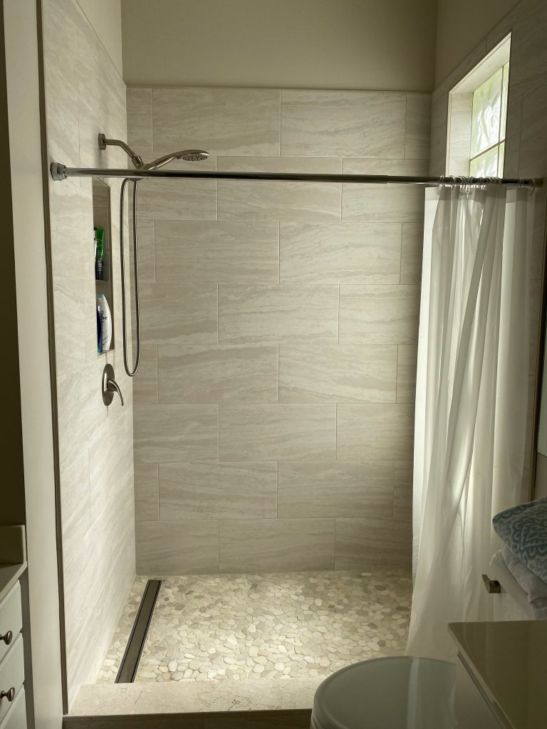Neutral Coastal Shower - Mann Tile Online