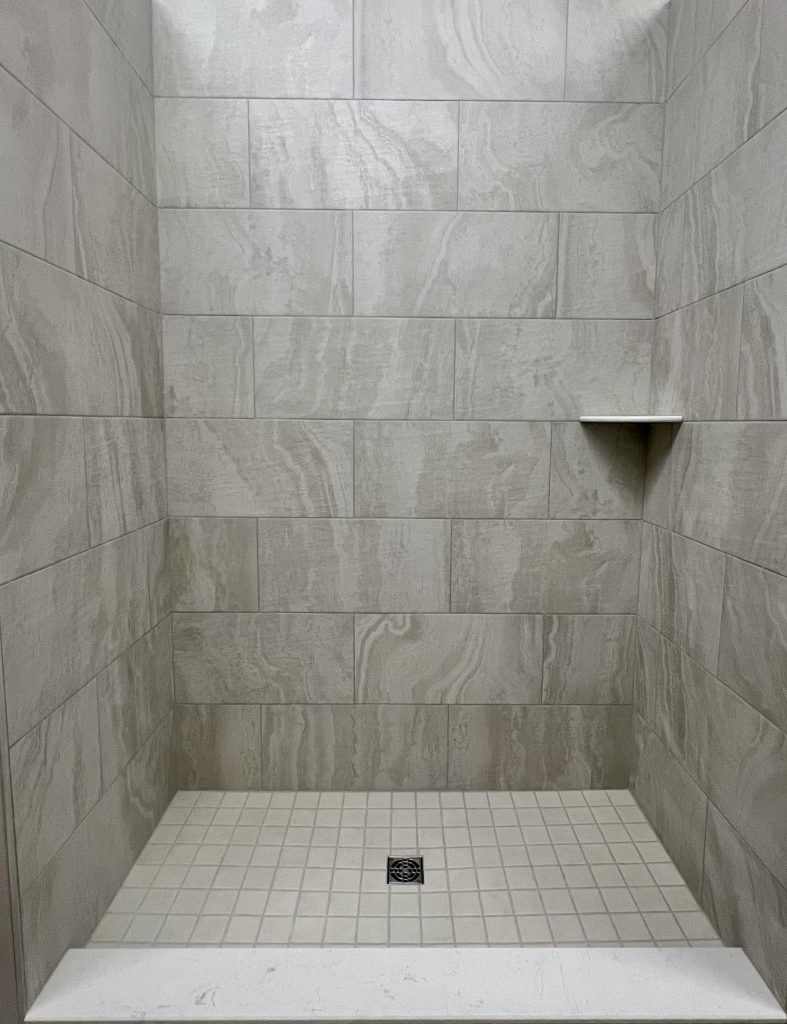 All-inclusive Ivory Travertine Look DIY Shower Kit - Mann Tile Online